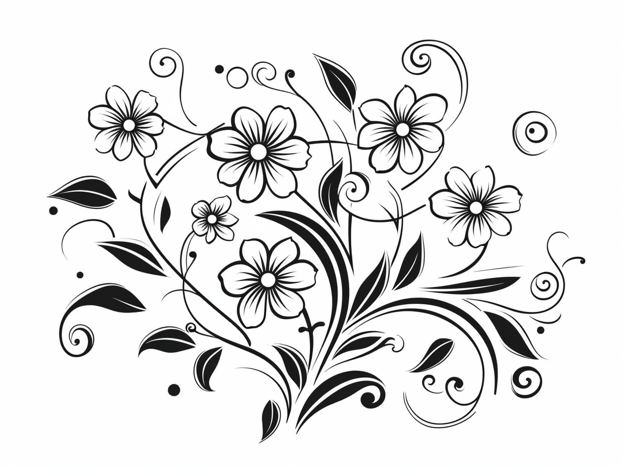 Nature Inspired Vines Coloring - Coloring Page