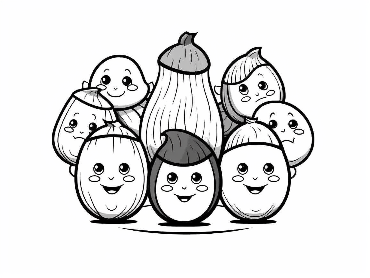 Nut Fun For Little Artists - Coloring Page