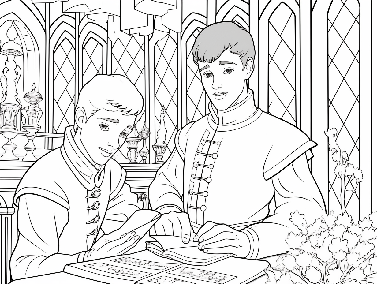 Paul And Barnabas Coloring Scene - Coloring Page