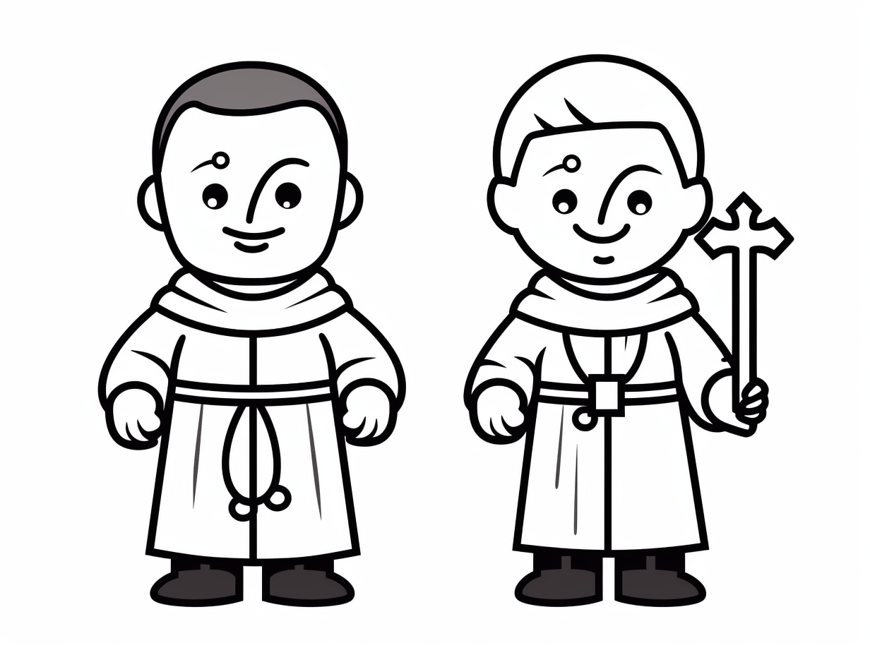Paul And Barnabas Friendship Coloring - Coloring Page
