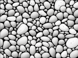 Colorful Pebble Wonderland - Coloring Page