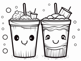 Sip And Color: Drink Designs - Coloring Page