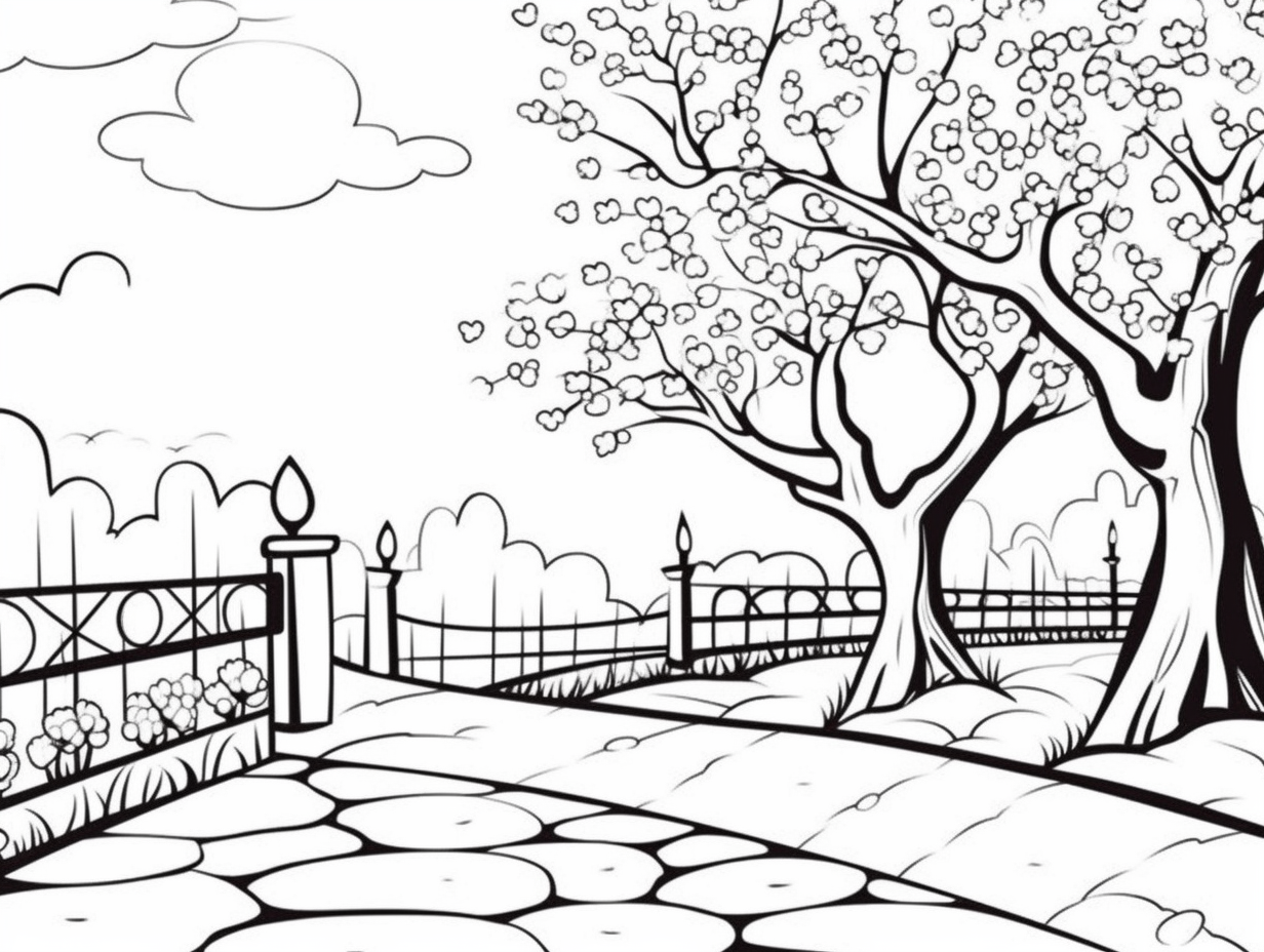Simple Spring Coloring For Children Coloring Page Simple Spring Coloring For Children Coloring Page