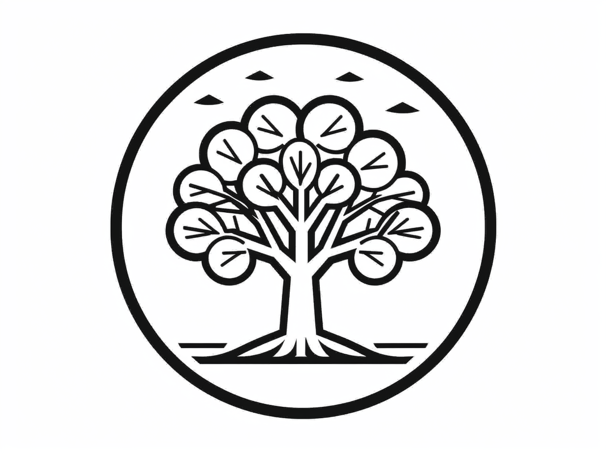 Simple Tree Coloring For Children Coloring Page Simple Tree Coloring For Children Coloring Page