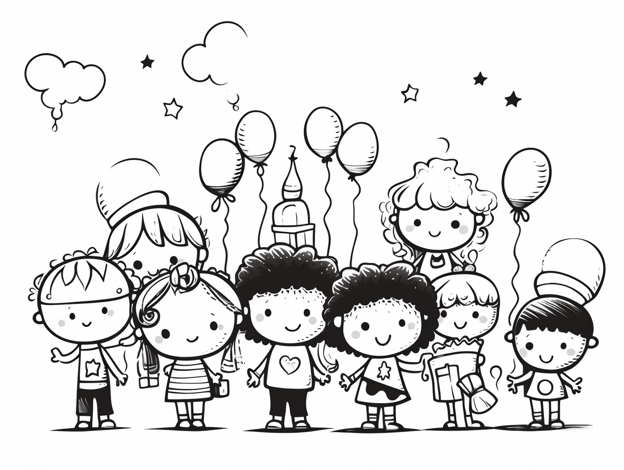 Special Celebration To Color - Coloring Page