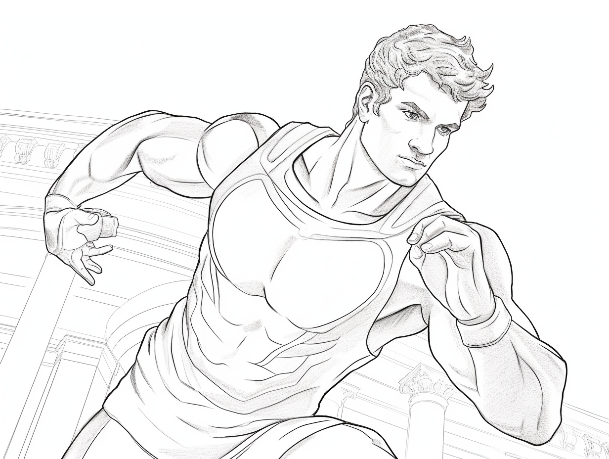 Sportsmanship On Display: Olympic Coloring - Coloring Page
