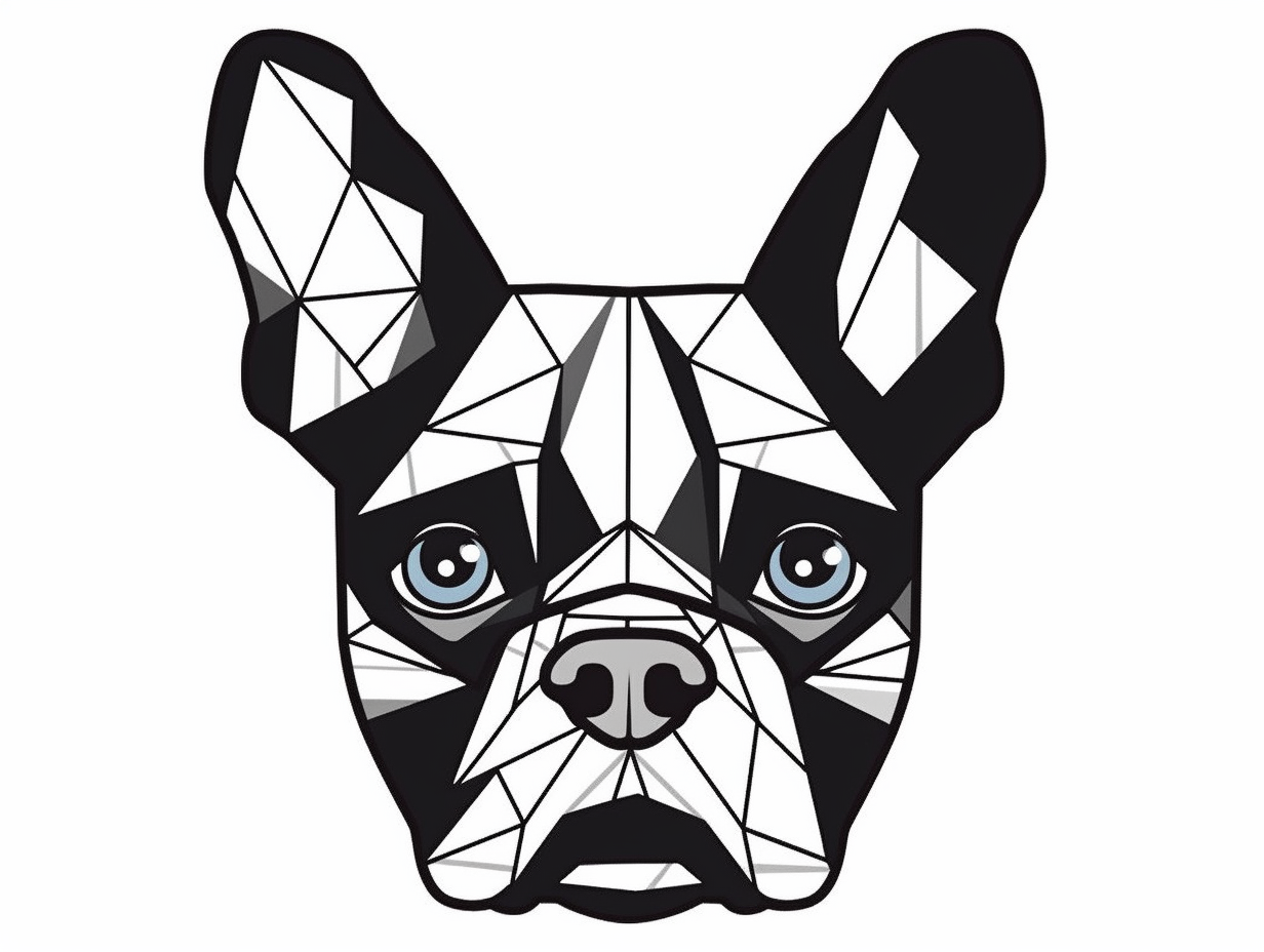 Spunky Boston Terrier To Color - Coloring Page