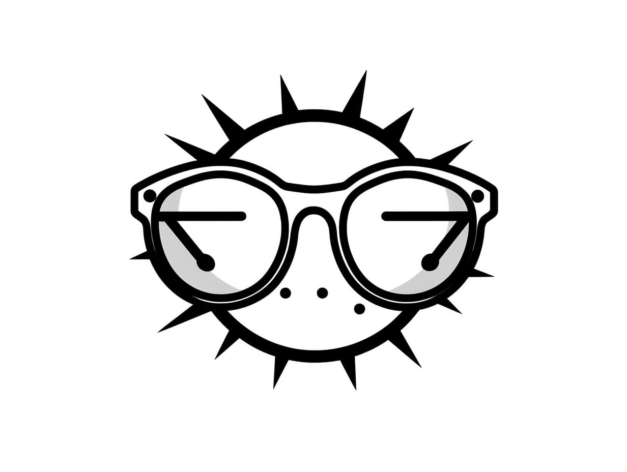 Stylish Sunglasses To Color - Coloring Page