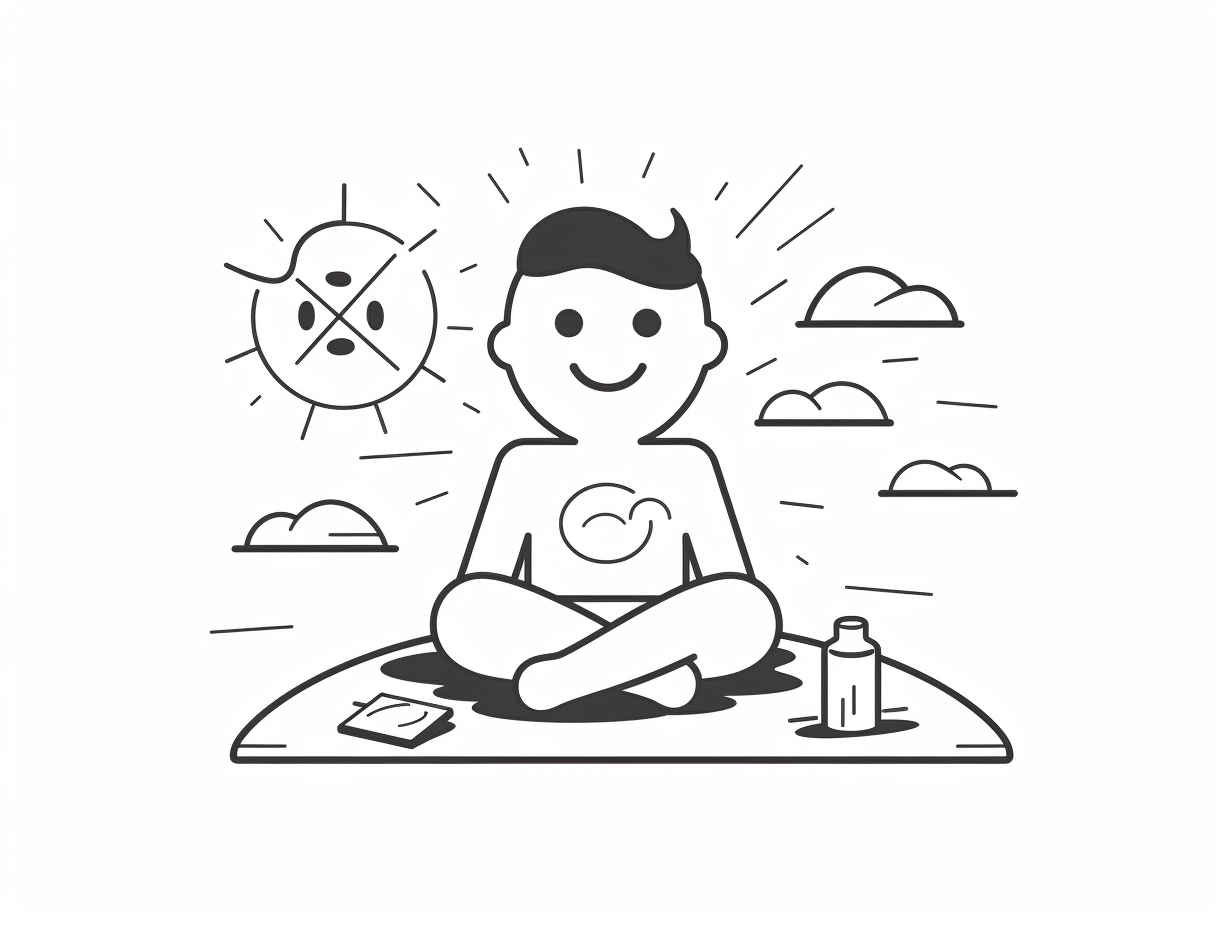 Sunscreen Picture To Color - Coloring Page