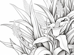 Cornstalk Coloring Page - Coloring Page