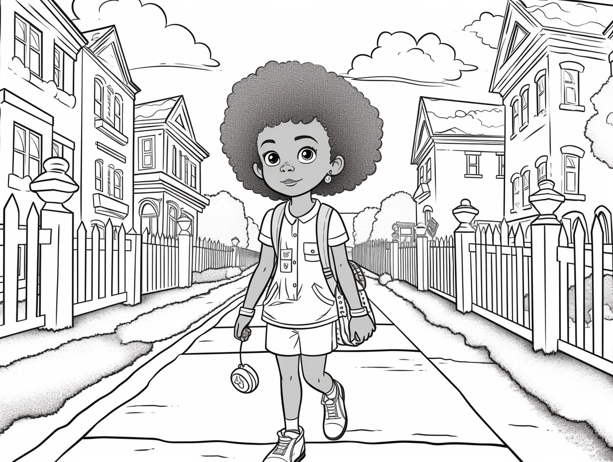 Timeless Ruby Bridges Coloring Sheet - Coloring Page