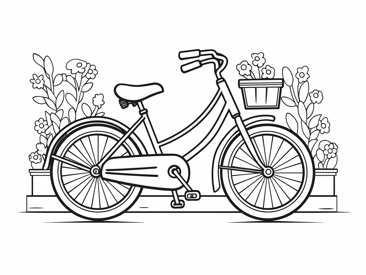 Two Wheeler Bike Coloring Coloring Page Two Wheeler Bike Coloring Coloring Page