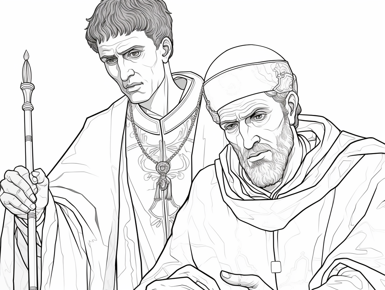 Unique Adult Coloring: Paul And Barnabas - Coloring Page