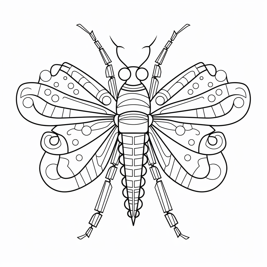 Unwind With Mosquito Mandala Coloring - Coloring Page