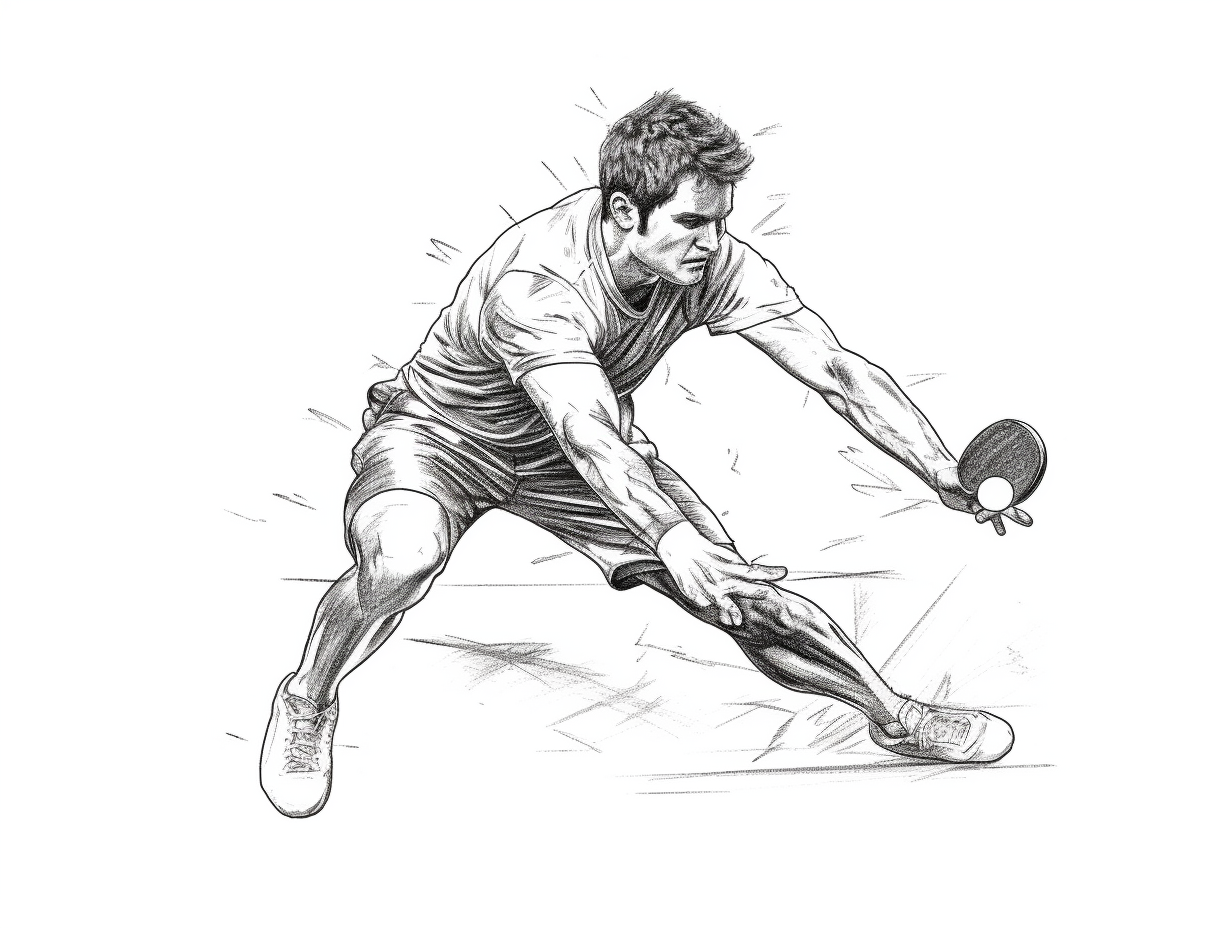 Unwind With Table Tennis Coloring - Coloring Page