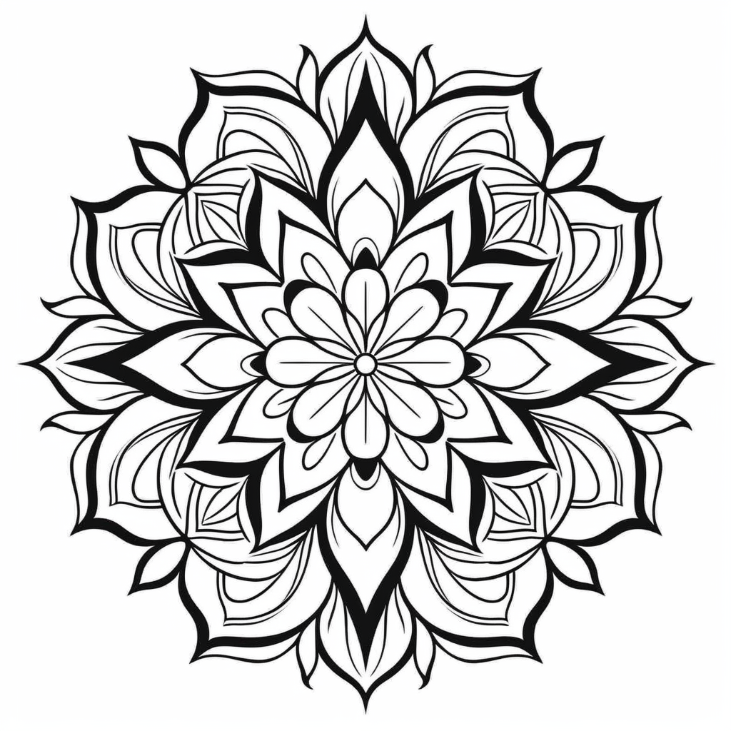 Uplifting Happy Mandala Art - Coloring Page