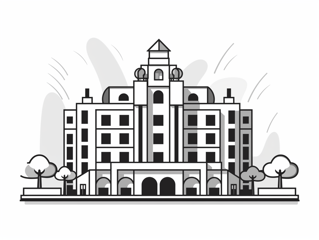Vacation Hotel Coloring Activity - Coloring Page