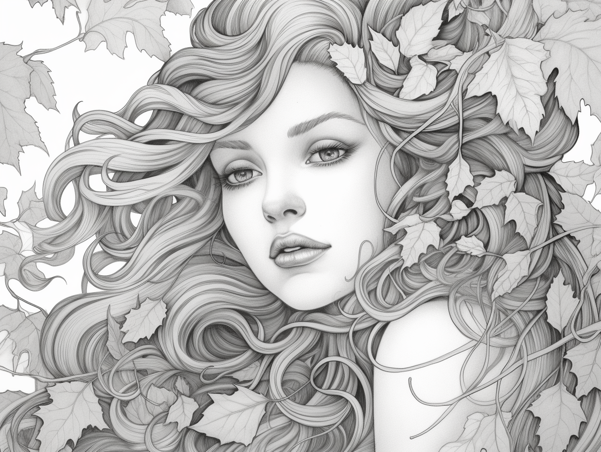 Vines In The Garden: Adult Coloring - Coloring Page