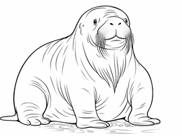 Fun Walrus Coloring Activity - Coloring Page