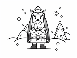 Christian Winter Coloring For Kids - Coloring Page