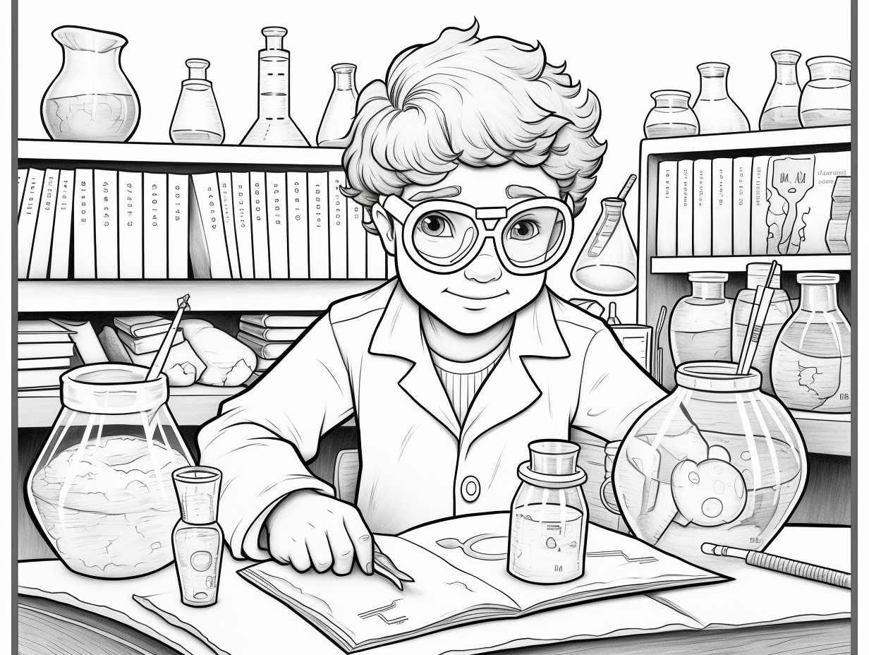 Wonderful World Of Christmas Science - Coloring Page