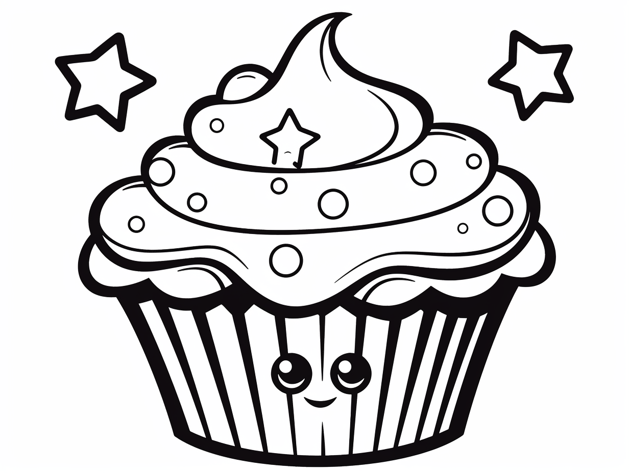 Yummy Muffins To Color - Coloring Page